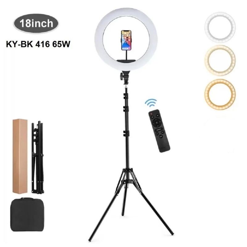 رینگ لایت هیرو مدل KY-BK 416 + سه پایه (45 سانتی متر 96 وات)HERO RING ...