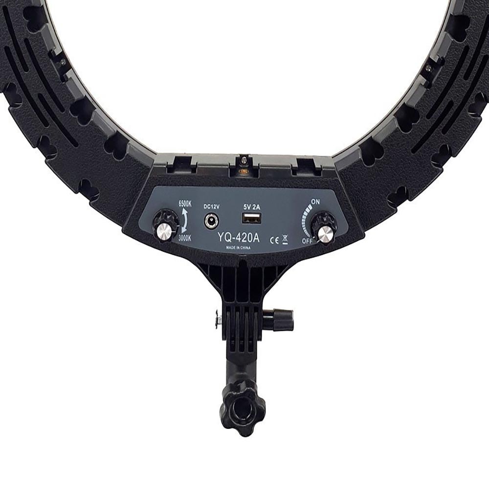 رینگ لایت(40 سانتی متر 40 وات) YQ-420a Ring Light + سه پایهYQ-420A RING LIGHT – فناورانه